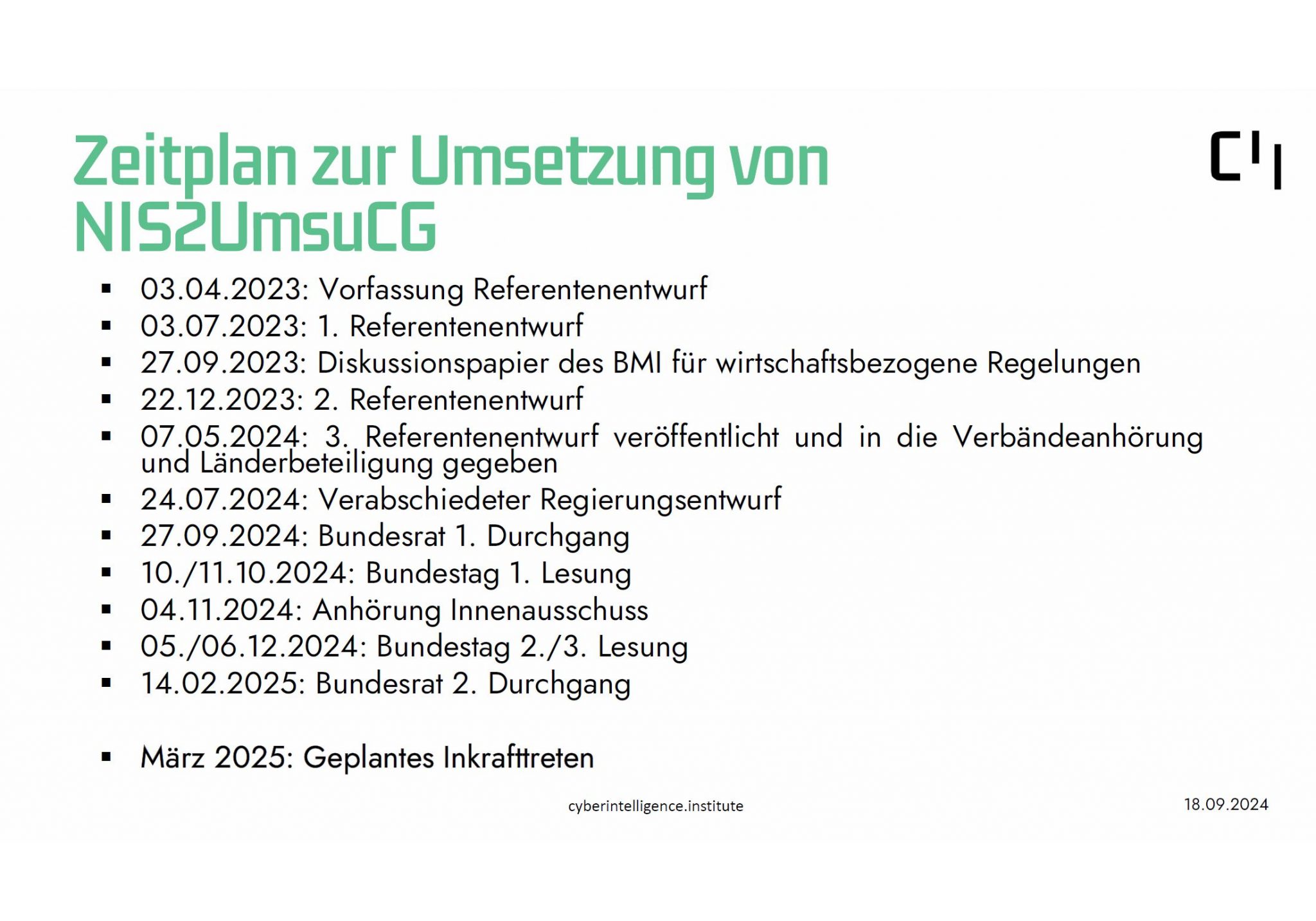 Inkrafttreten im März 2025 geplant: Der nationale Zeitplan für NIS2 ...